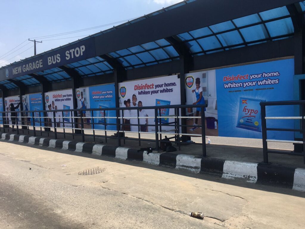 Bus Stop Shelter Advertising and Branding in Lagos, Nigeria - Kingsballpen