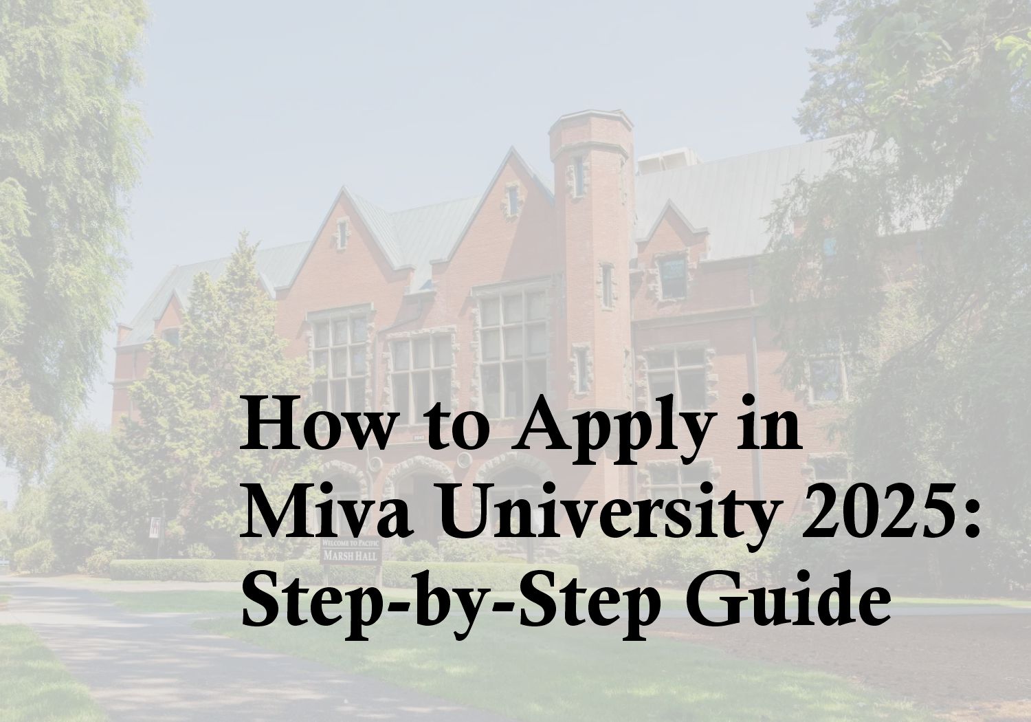 How to Apply in Miva University 2025: Step-by-Step Guide